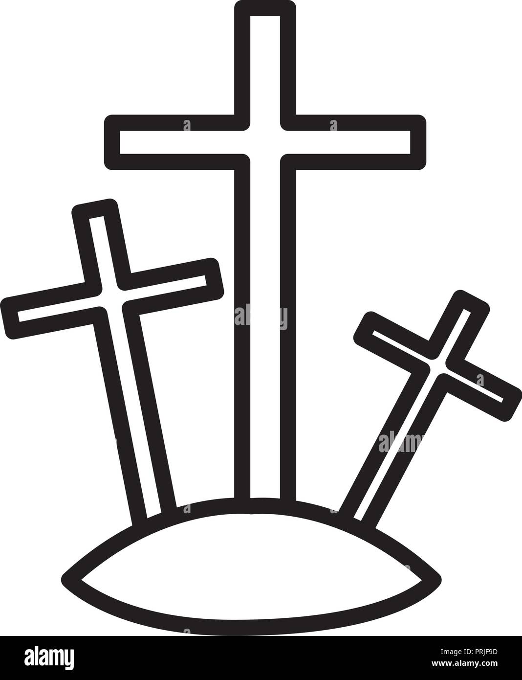 Cemetery crucifixion scene Stock Vector Images - Alamy