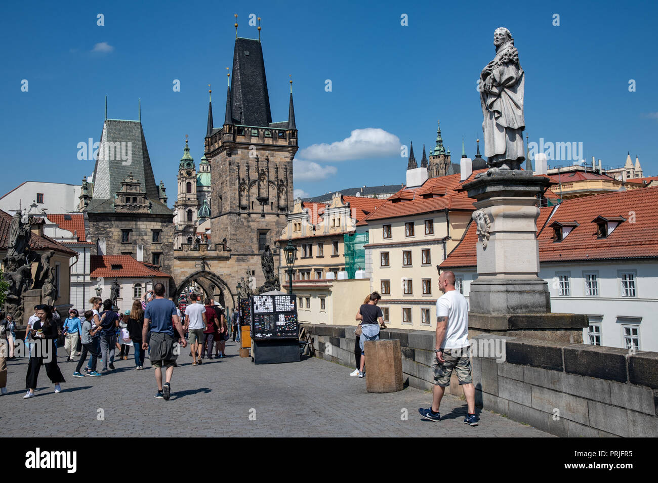 The Famous Charles Bridge is Prague's Oldest Bridge Stock Photo - Alamy