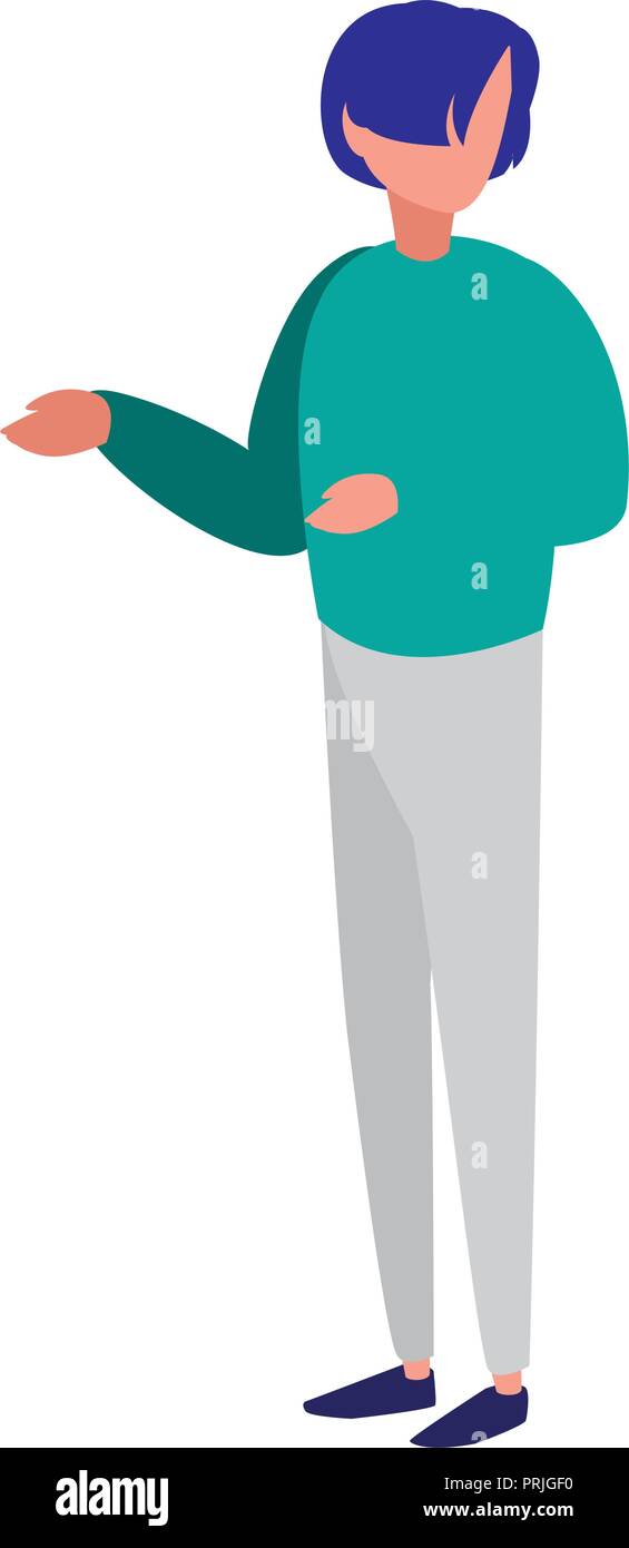 young man modeling character vector illustration design Stock Vector ...