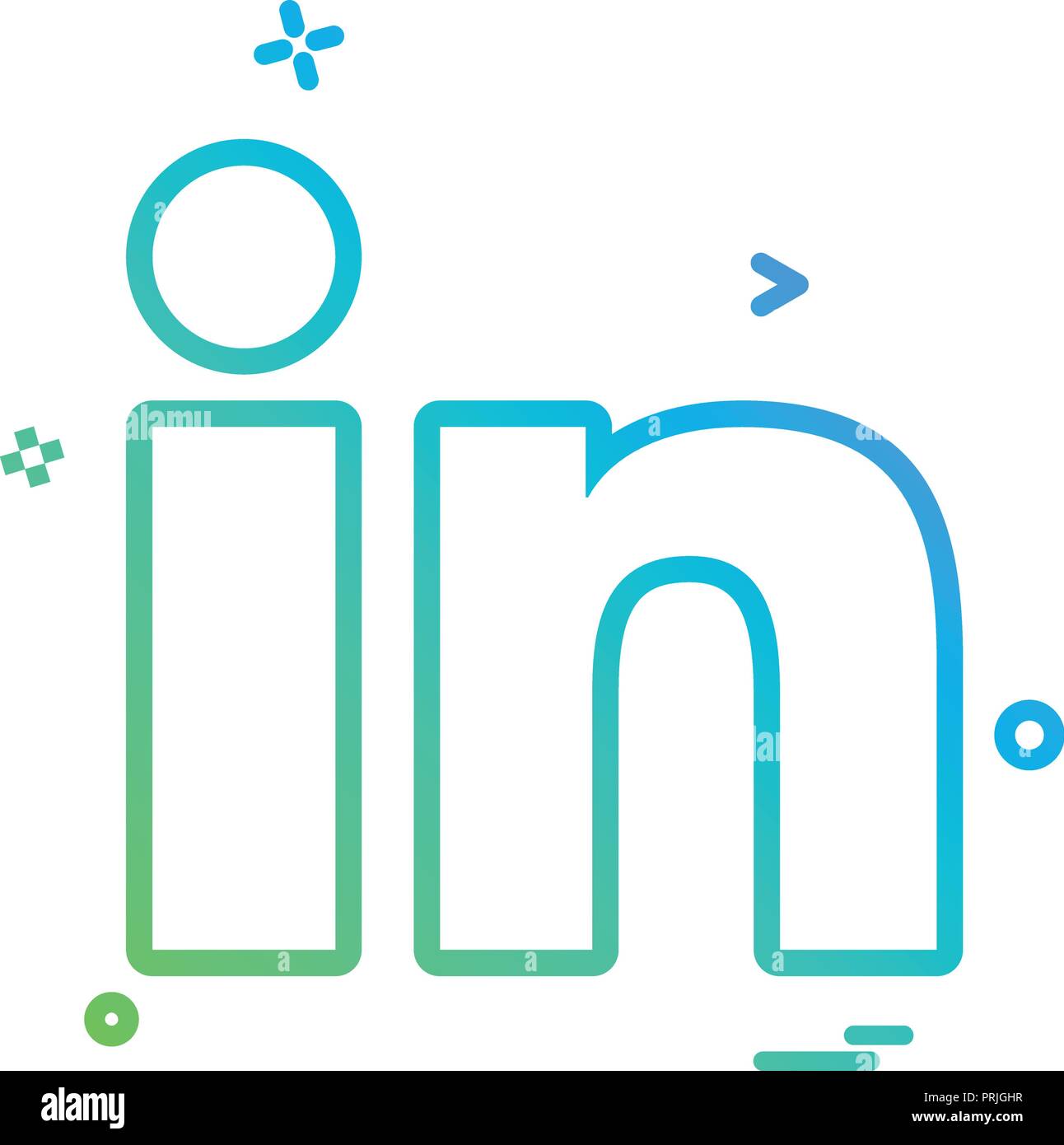 Linkedin icon design vector Stock Vector Image & Art - Alamy