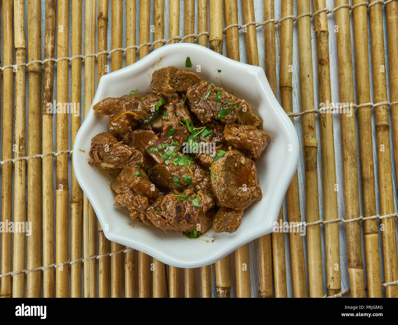 Saksang - savory, spicy dish from the Bataks of Indonesia,made from ...
