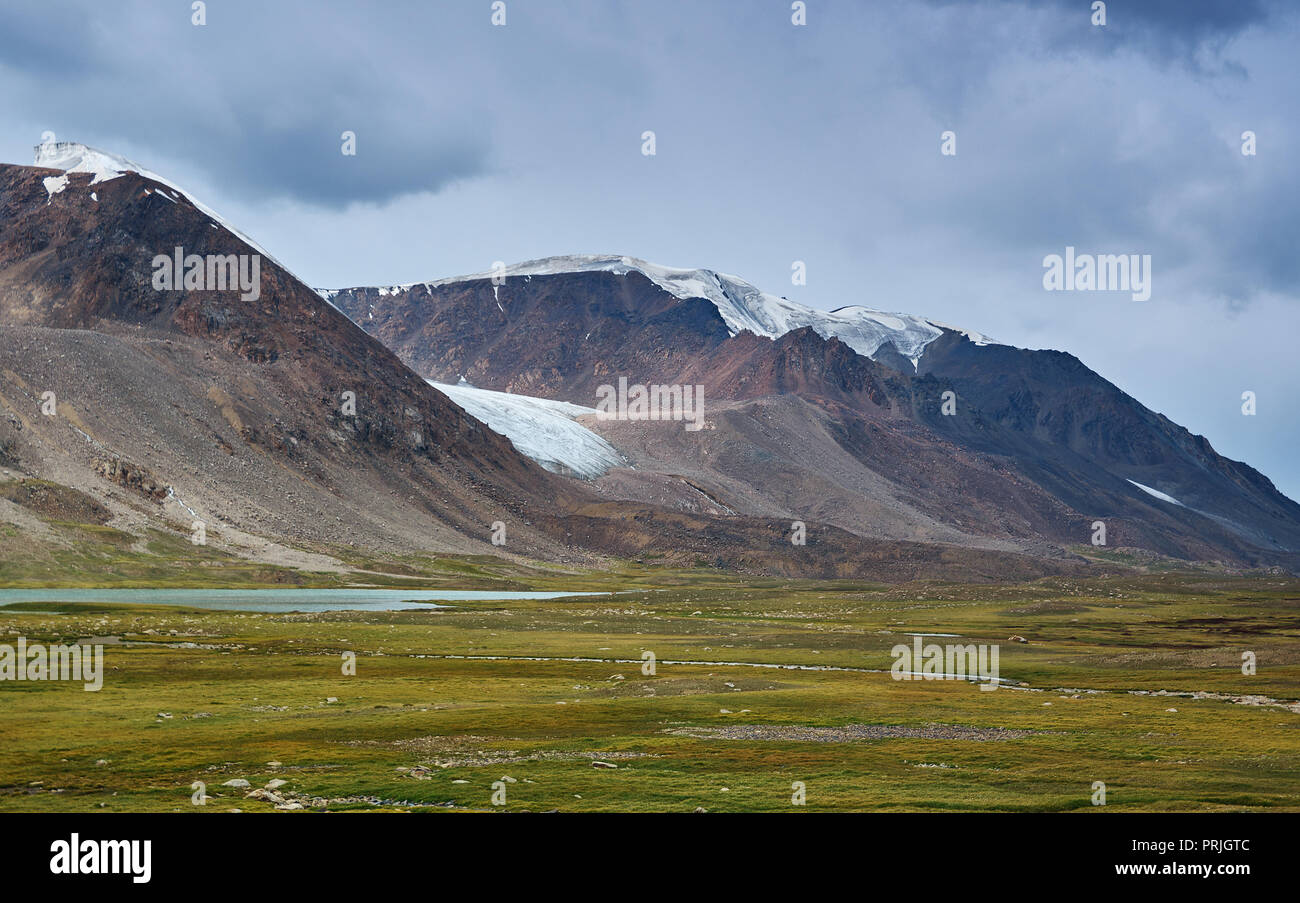 Barskoon Gorge, Barskoon valley in Kyrgyzstan, high Tyan Shan mountains ...