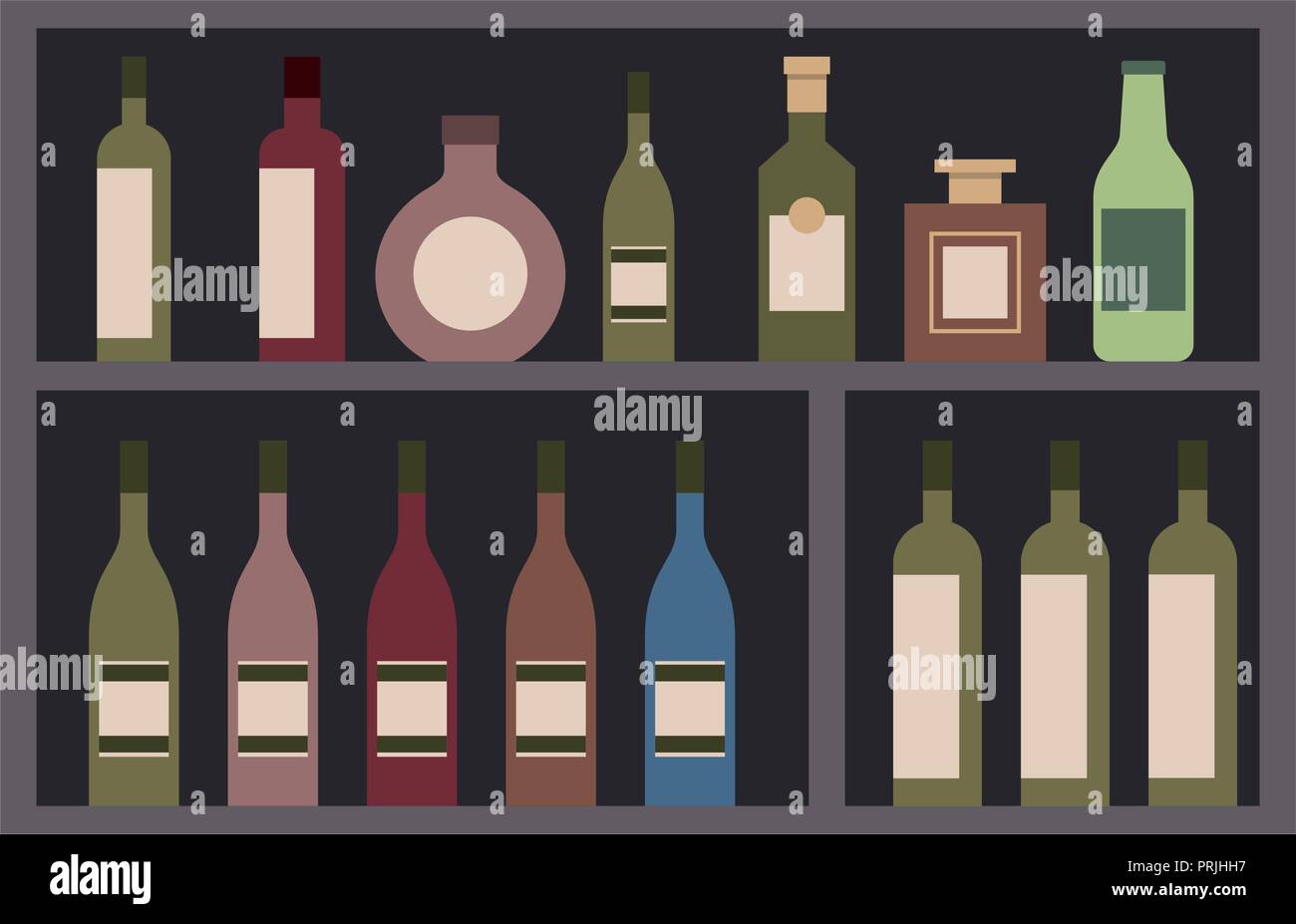 Bottle on shelf bar Stock Vector Images - Alamy