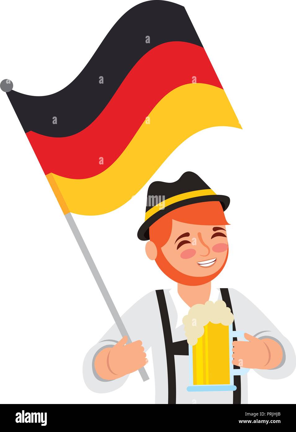 Happy friends holding beer Stock Vector Images - Alamy