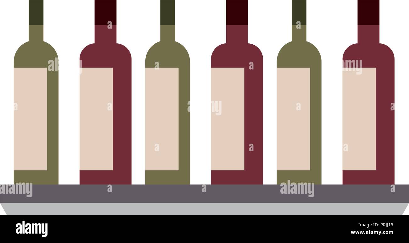 bottles alcohol drinks on shelf Stock Vector Image & Art - Alamy