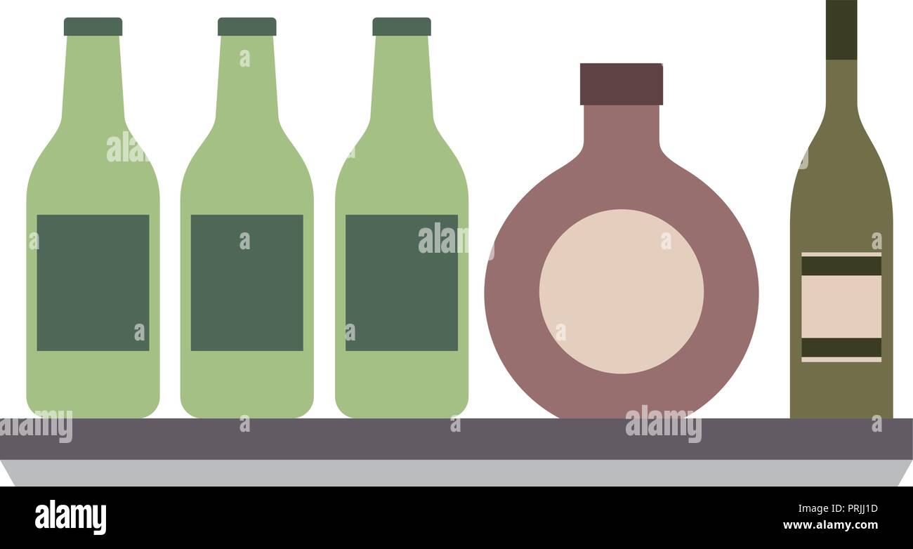 Row bottles Stock Vector Images - Alamy