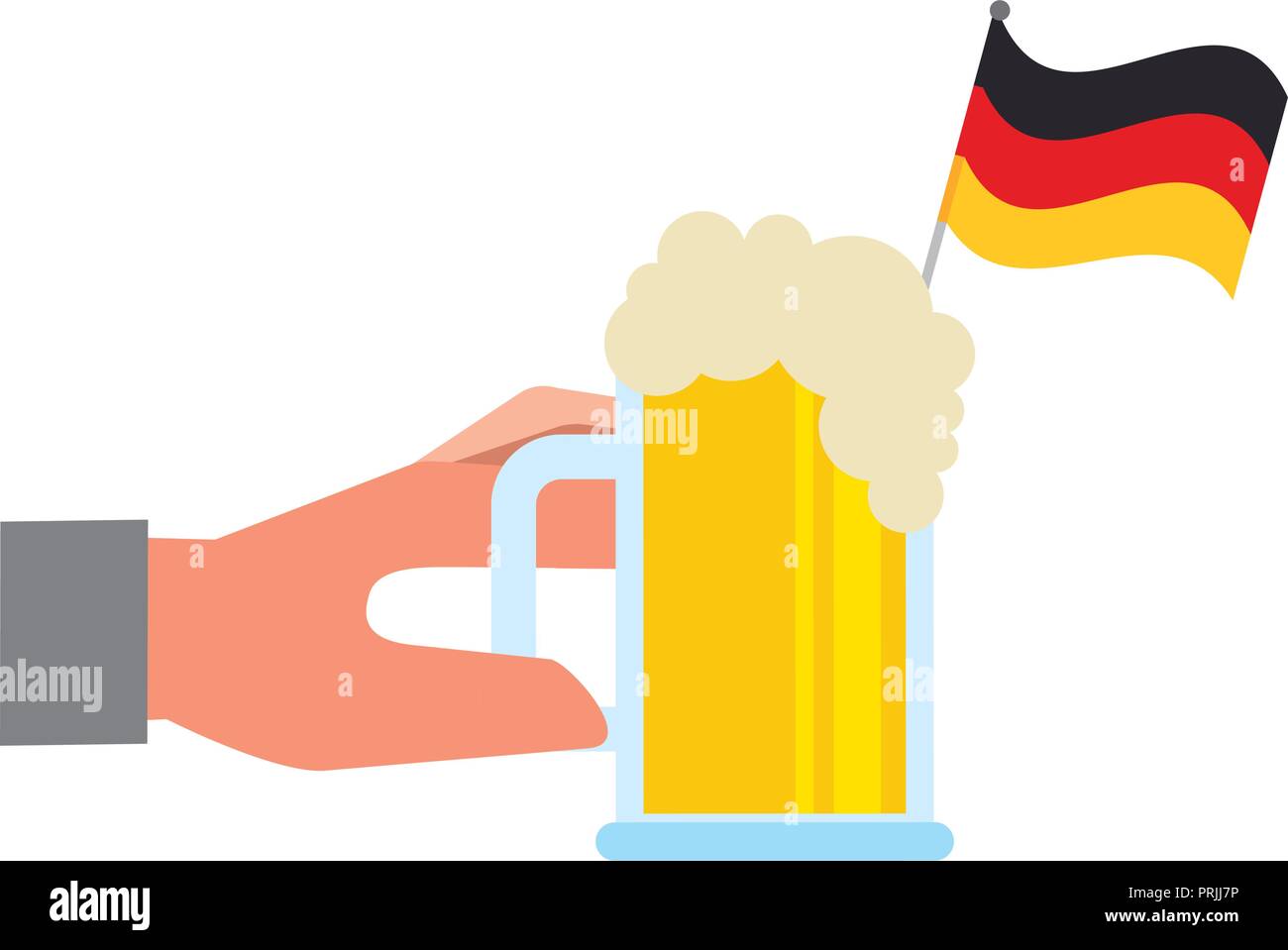 hand holding beer glass and flag germany Stock Vector Image & Art - Alamy