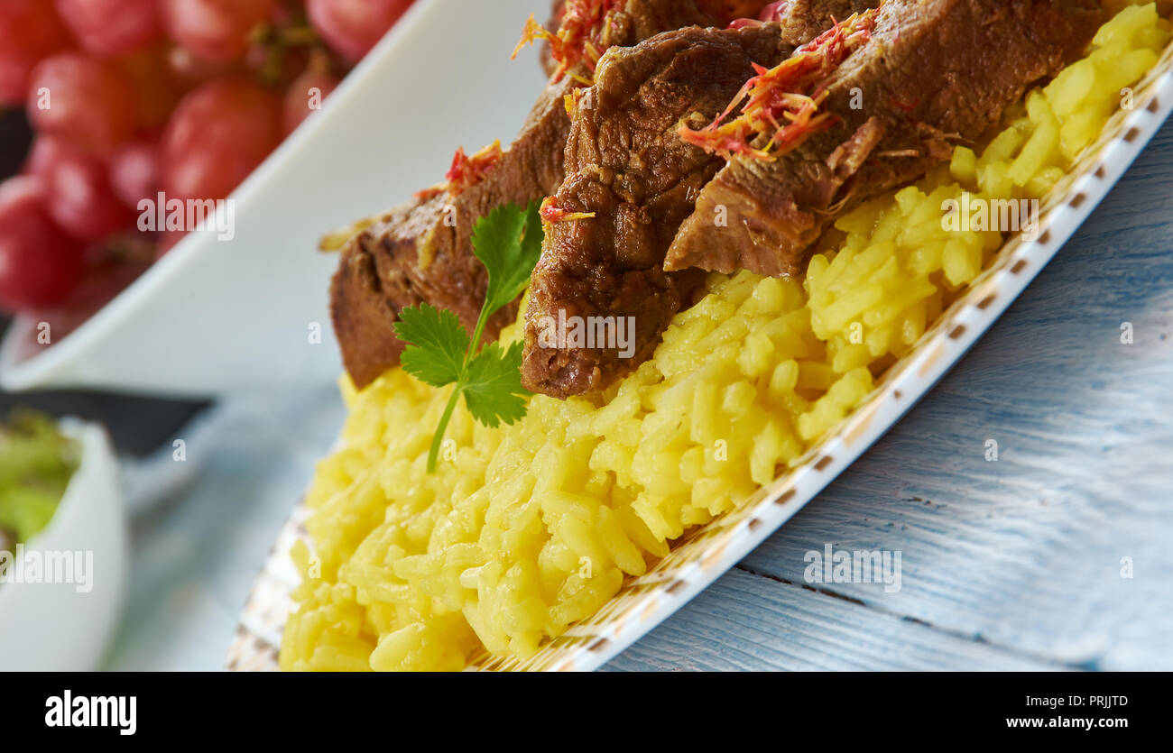 Havaskar qovurmasi , Lamb with saffron, Azerbaijani cuisine ...