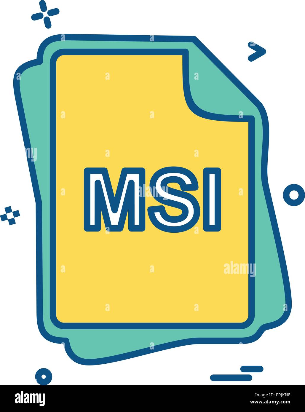 MSI file type icon design vector Stock Vector Image & Art - Alamy