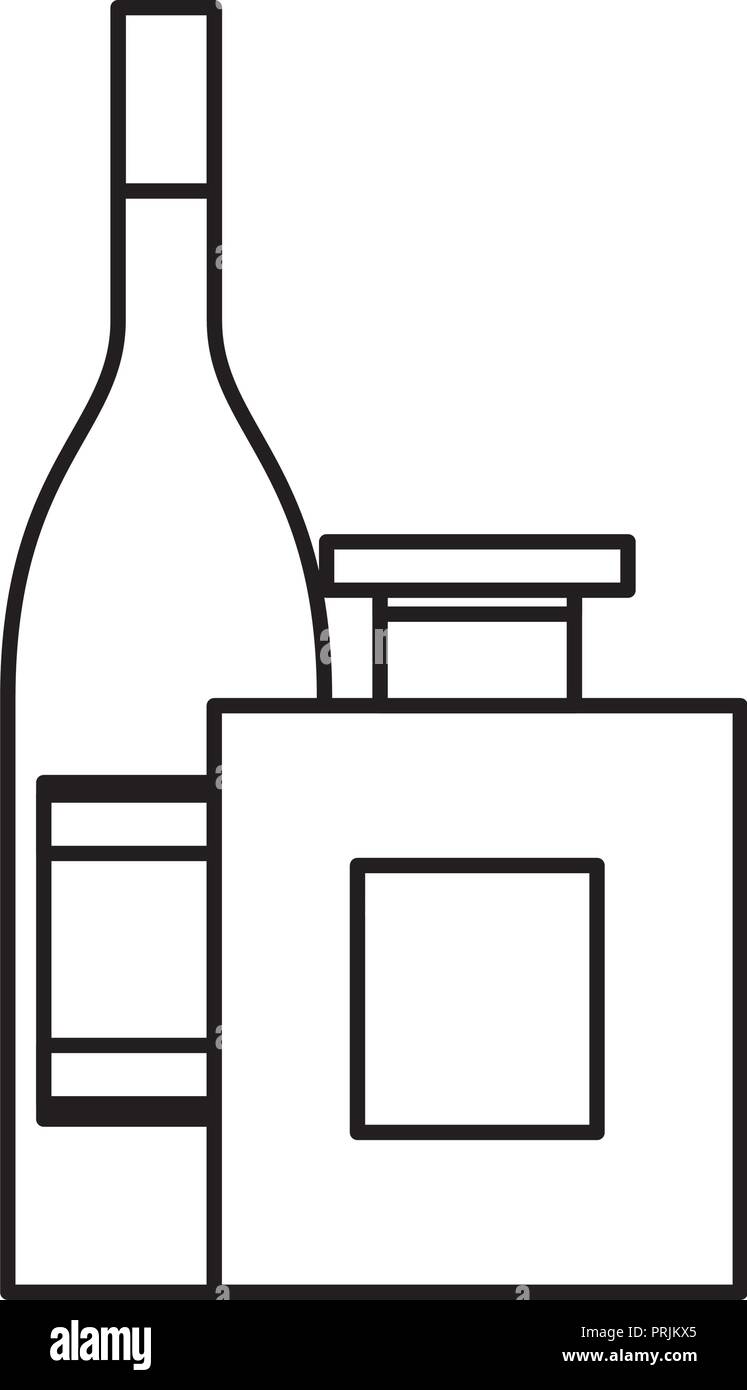 Two wine bottles Stock Vector Images - Alamy