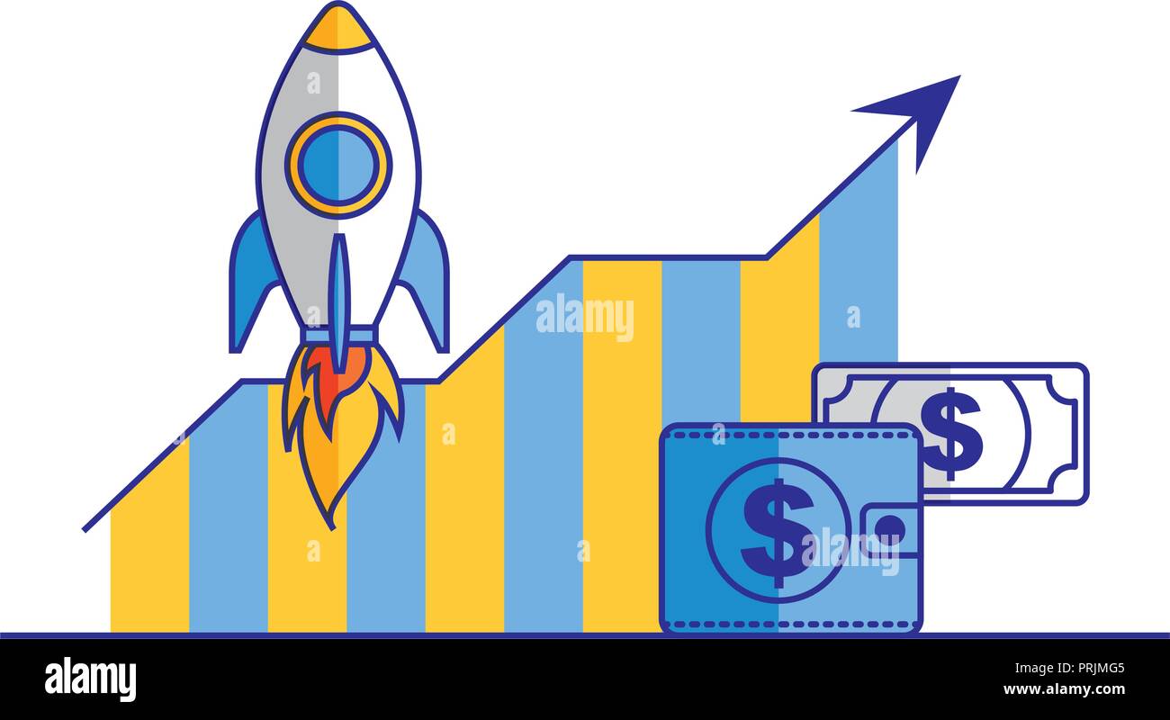 business statistics chart and wallet money Stock Vector Image & Art - Alamy