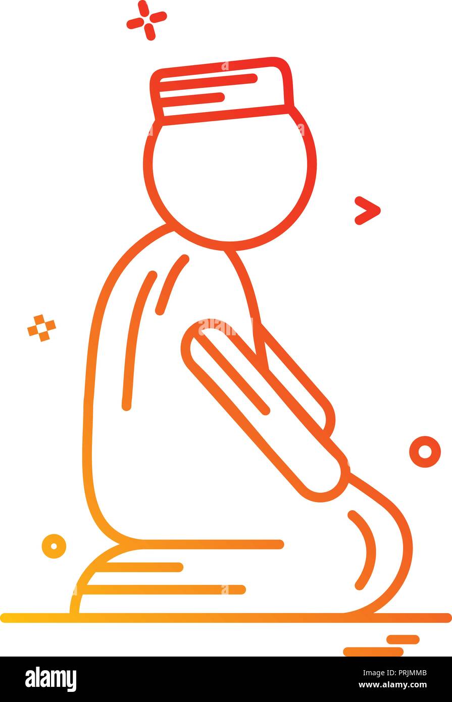 Muslim prayer icon design vector Stock Vector Image & Art - Alamy
