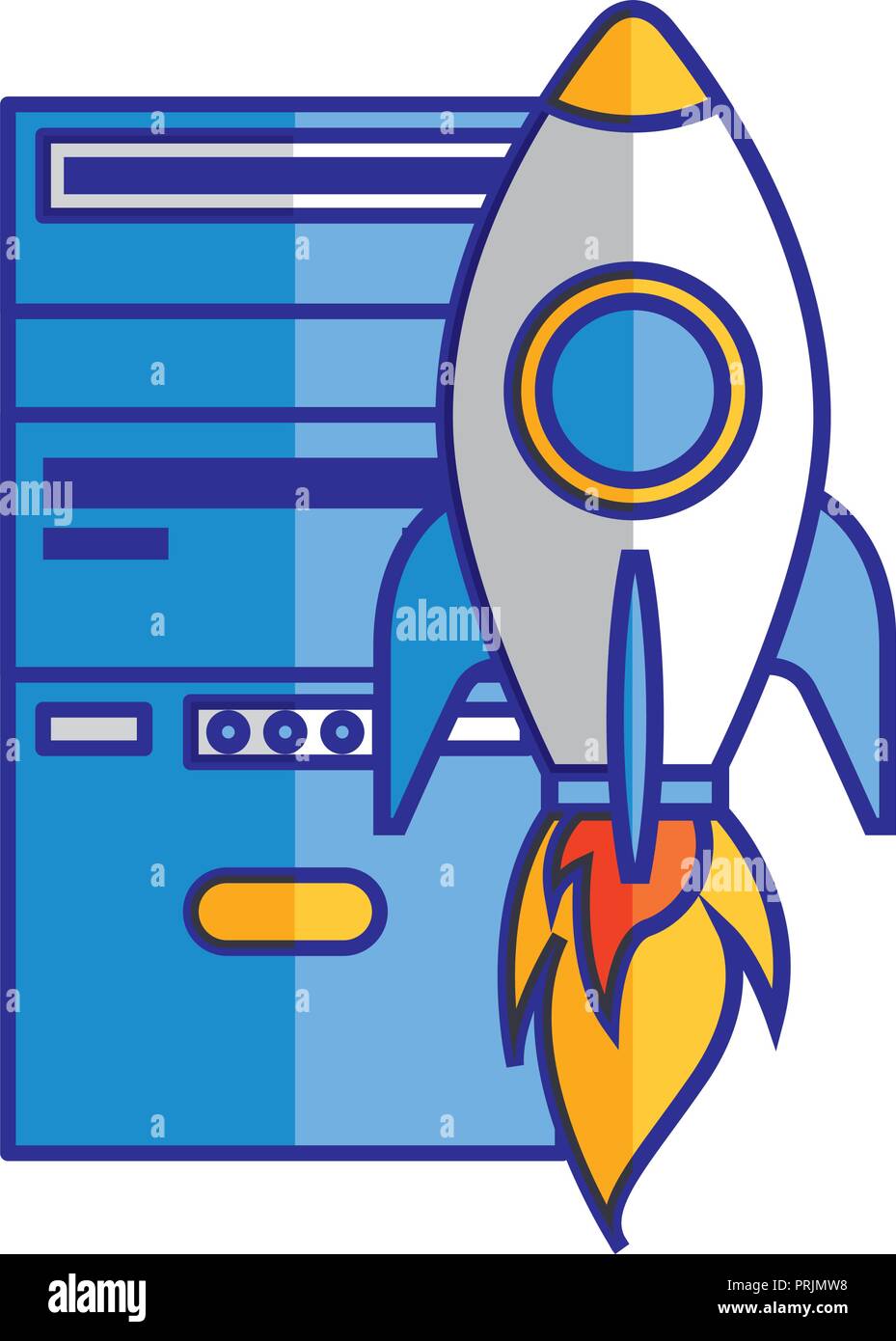 Cpu tower vector icon Stock Vector Images - Alamy