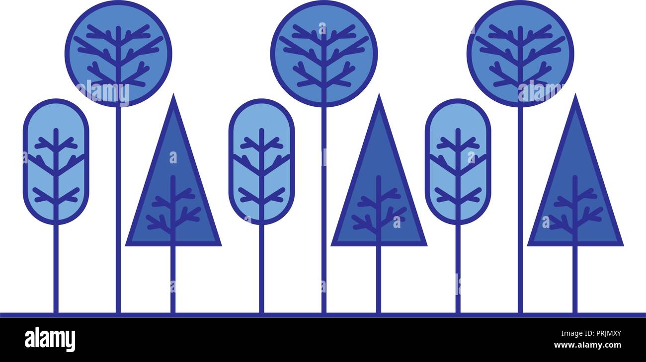 forest trees nature geometric shape Stock Vector Image & Art - Alamy
