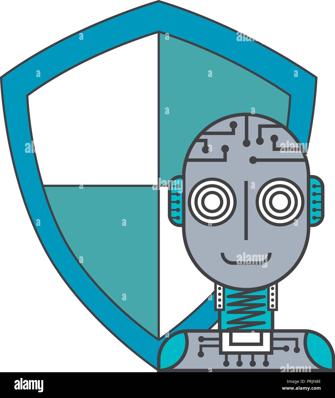 Robot shield Stock Vector Images - Alamy