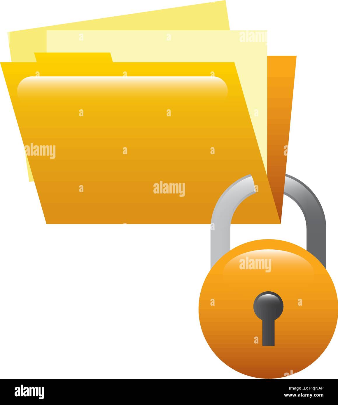 folder document with padlock isolated icon Stock Vector Image & Art - Alamy