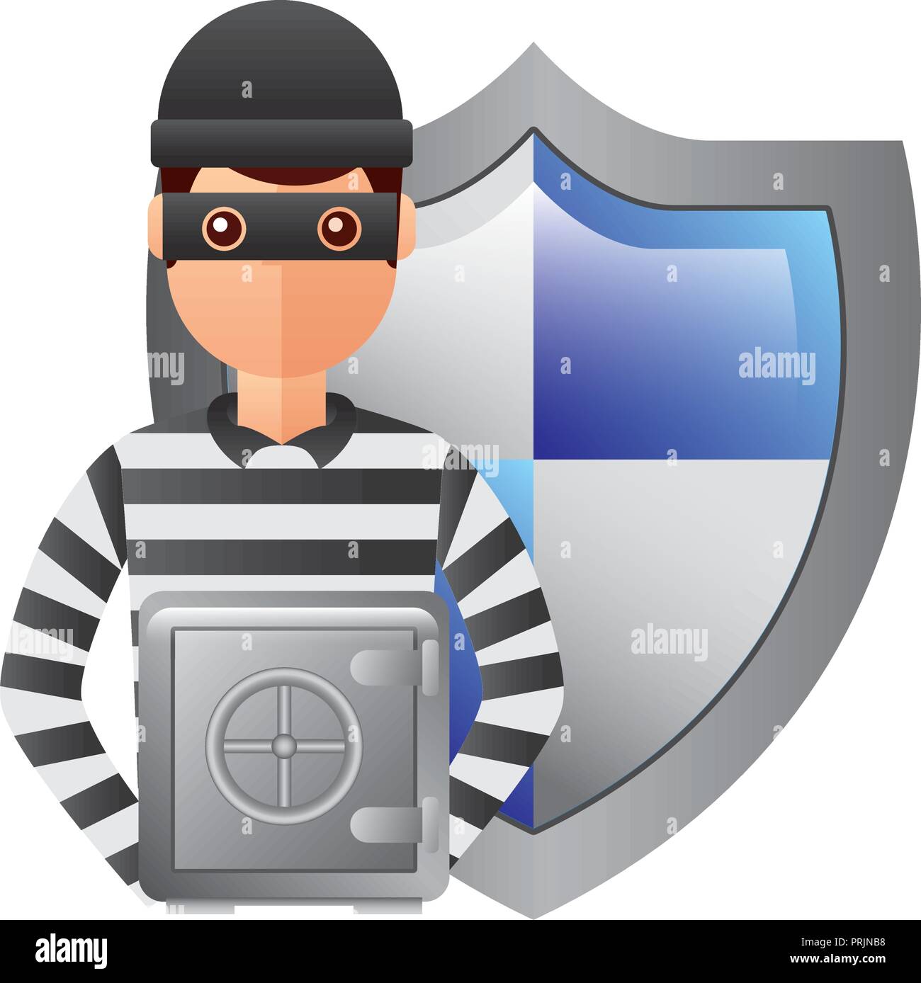 Cartoon character security box Stock Vector Images - Alamy