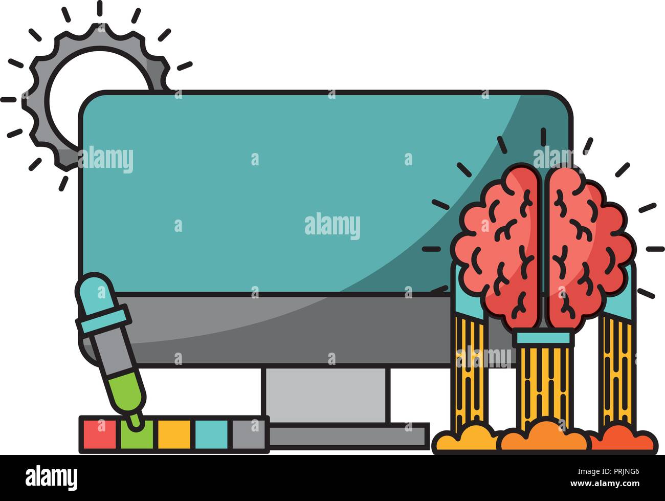 Brain display Stock Vector Images - Alamy