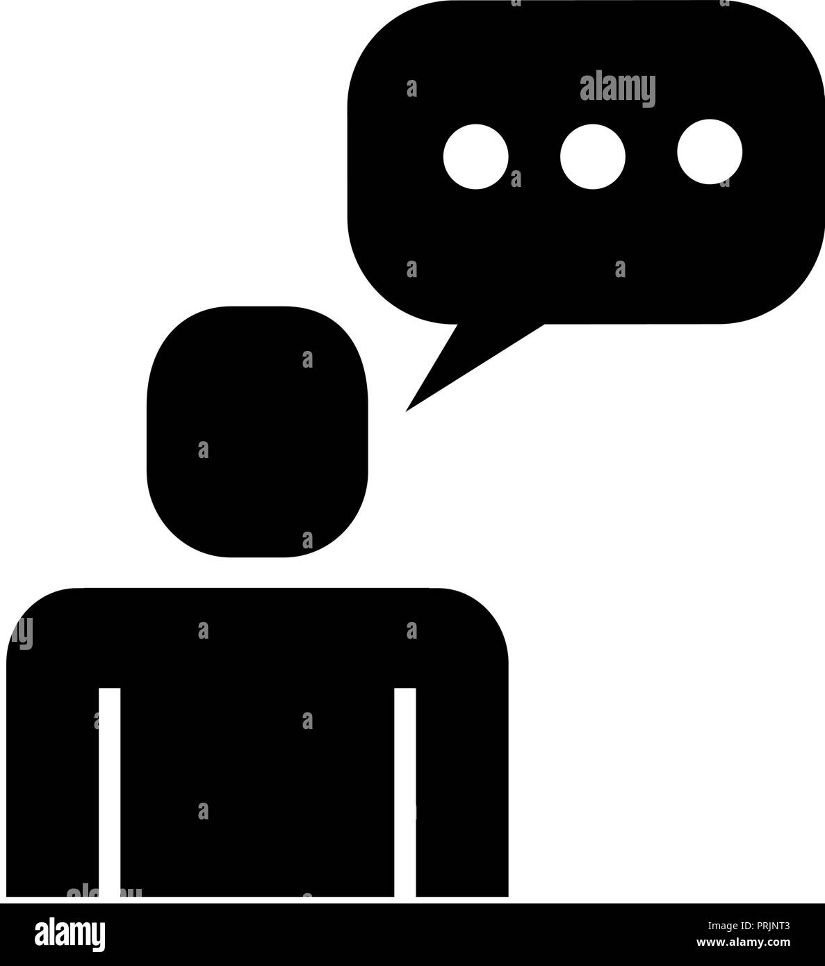 human figure silhouette with speech bubble Stock Vector Image & Art - Alamy