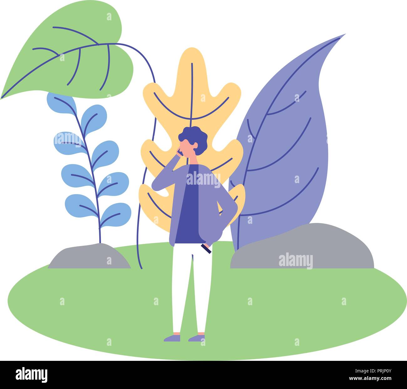 young man in scene nature avatar character Stock Vector Image & Art - Alamy