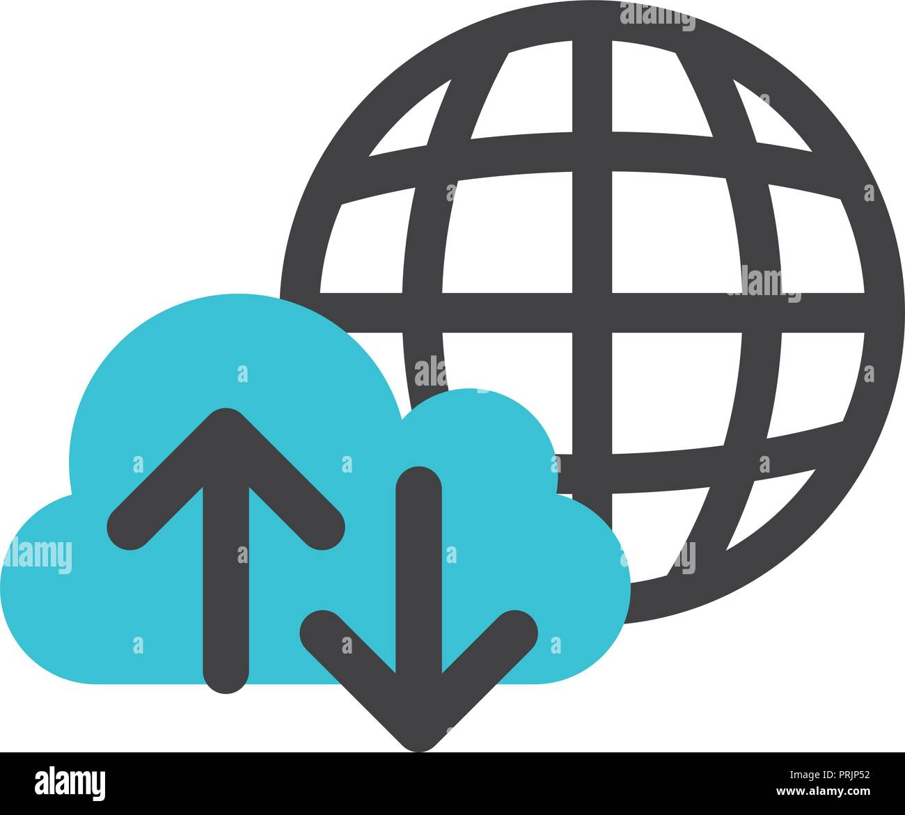 world cloud computing down and upload data Stock Vector Image & Art - Alamy