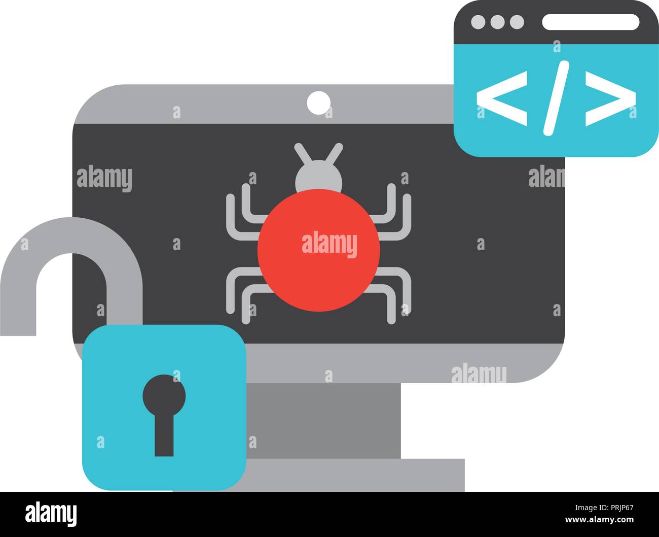 Technology Big Data Encryption Stock Vector Images Alamy 