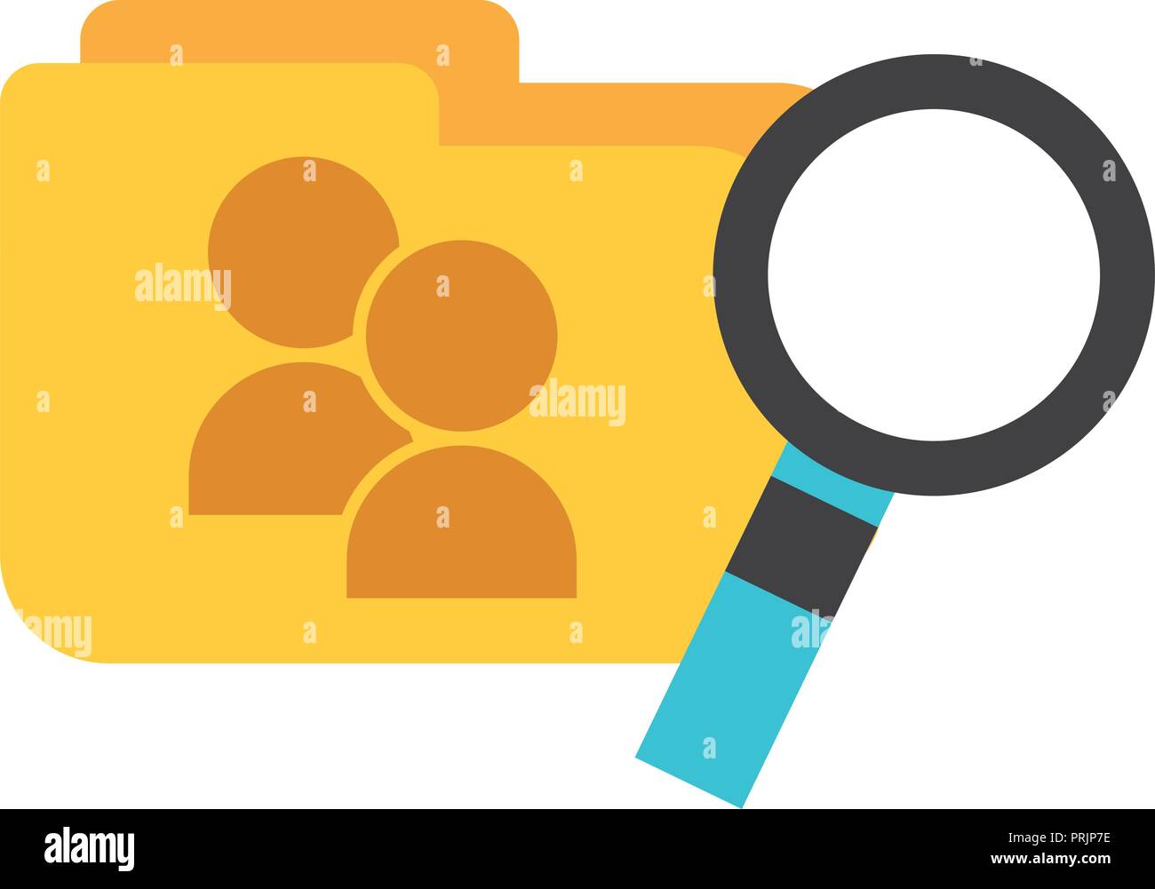 folder file magnifying glass big data security Stock Vector Image & Art ...