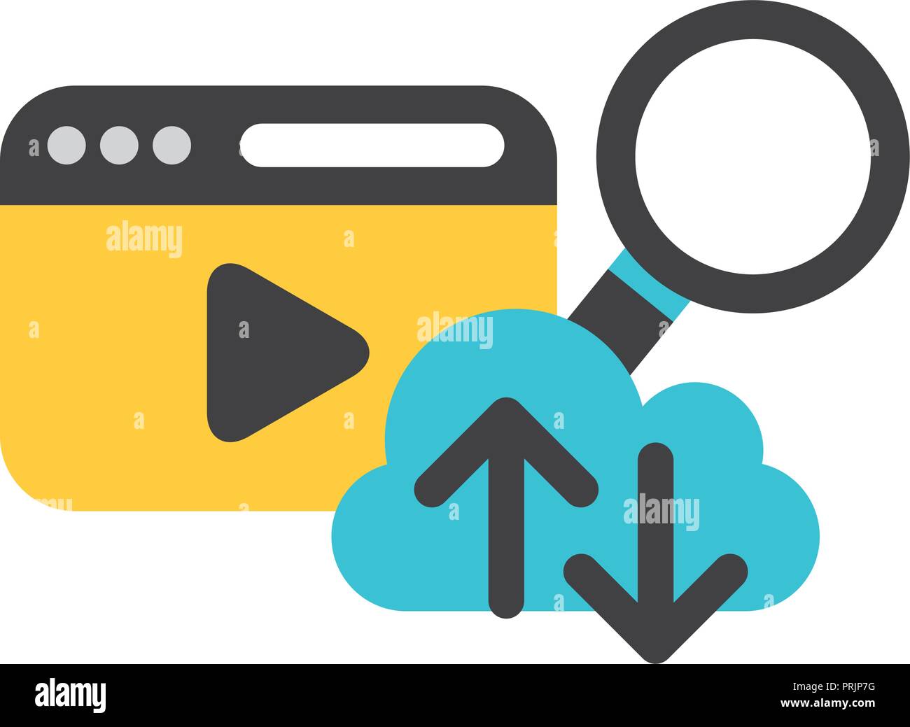 Computer magnifying processing cloud hi-res stock photography and ...