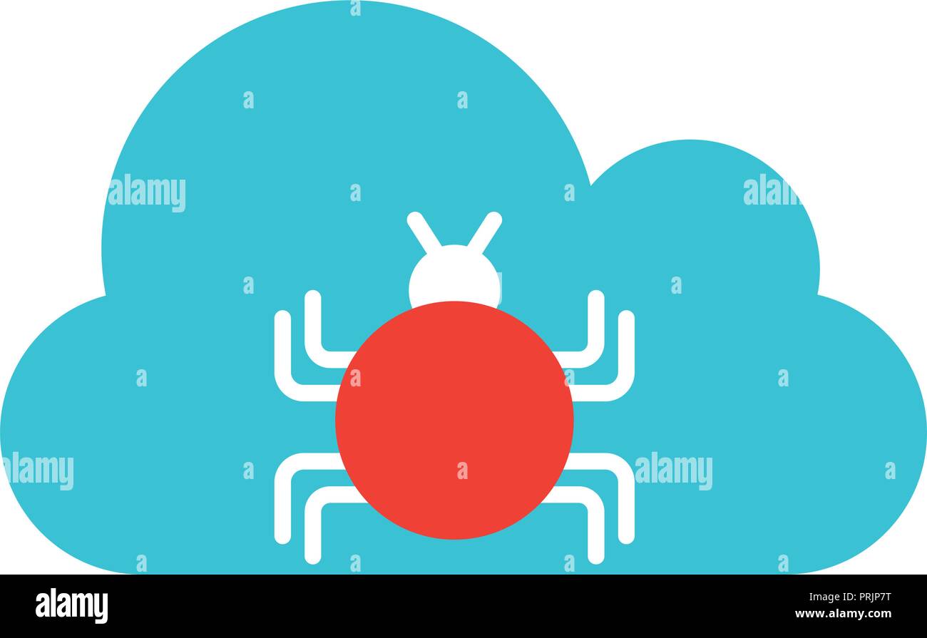 Cloud Computing Virus Malware Big Data Security Stock Vector Image And Art Alamy