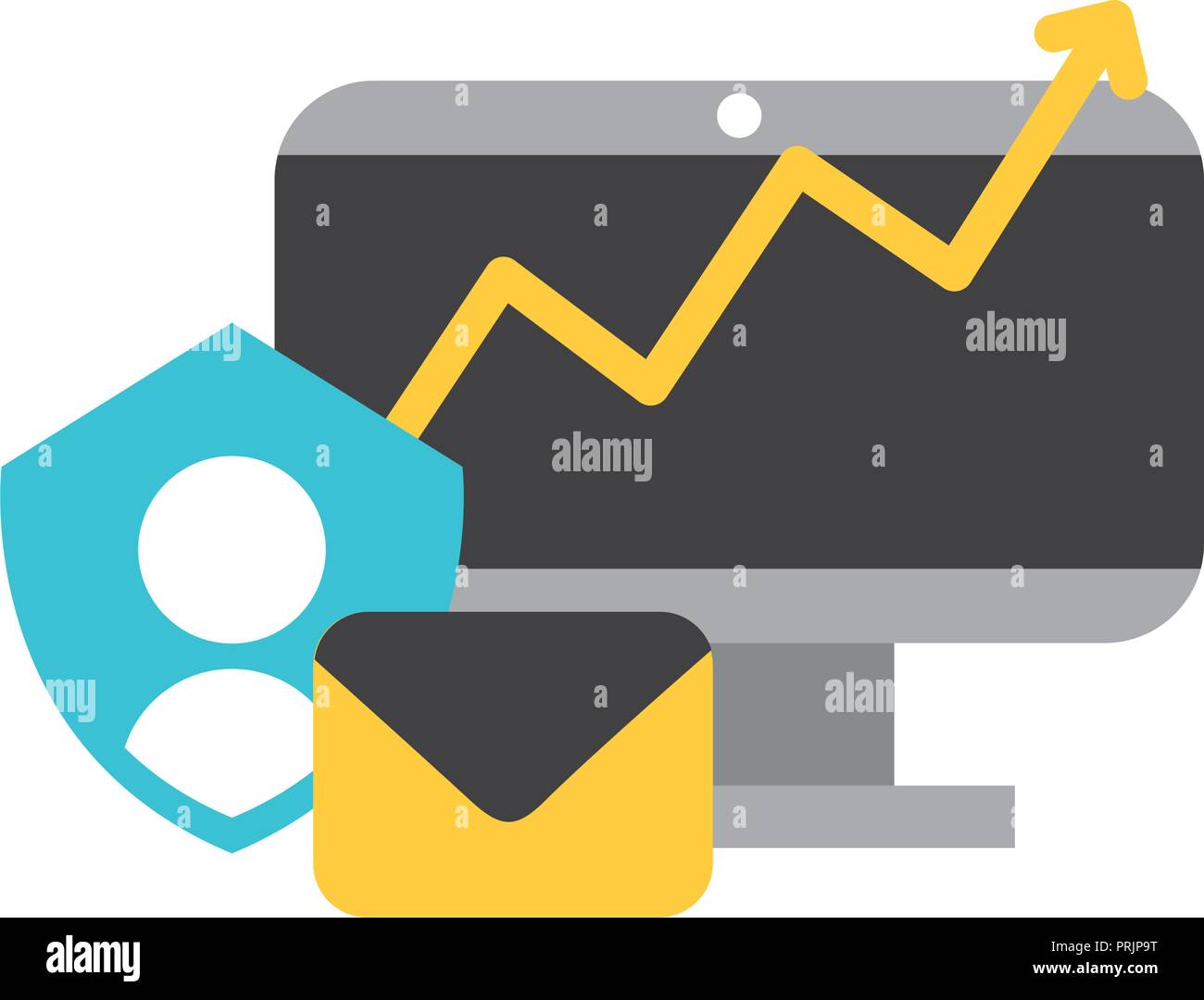 computer email avatar protection system data security Stock Vector ...
