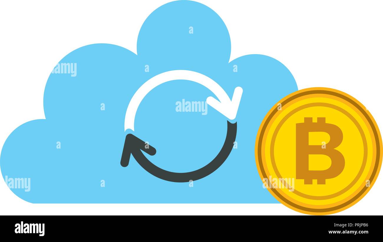 Cloud coin fintech icon Stock Vector Images - Alamy