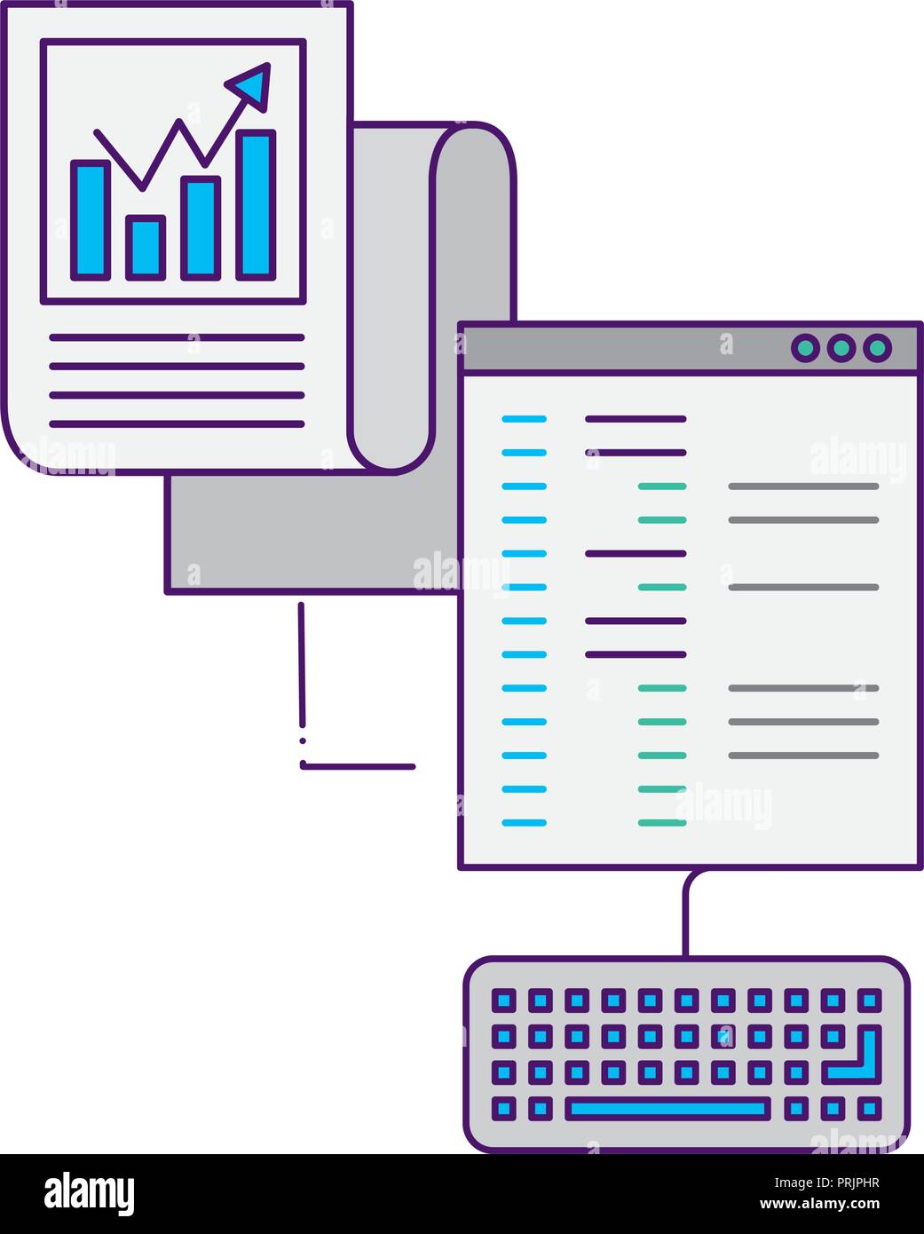 Coding Program Keyboard Report Document Stock Vector Image And Art Alamy