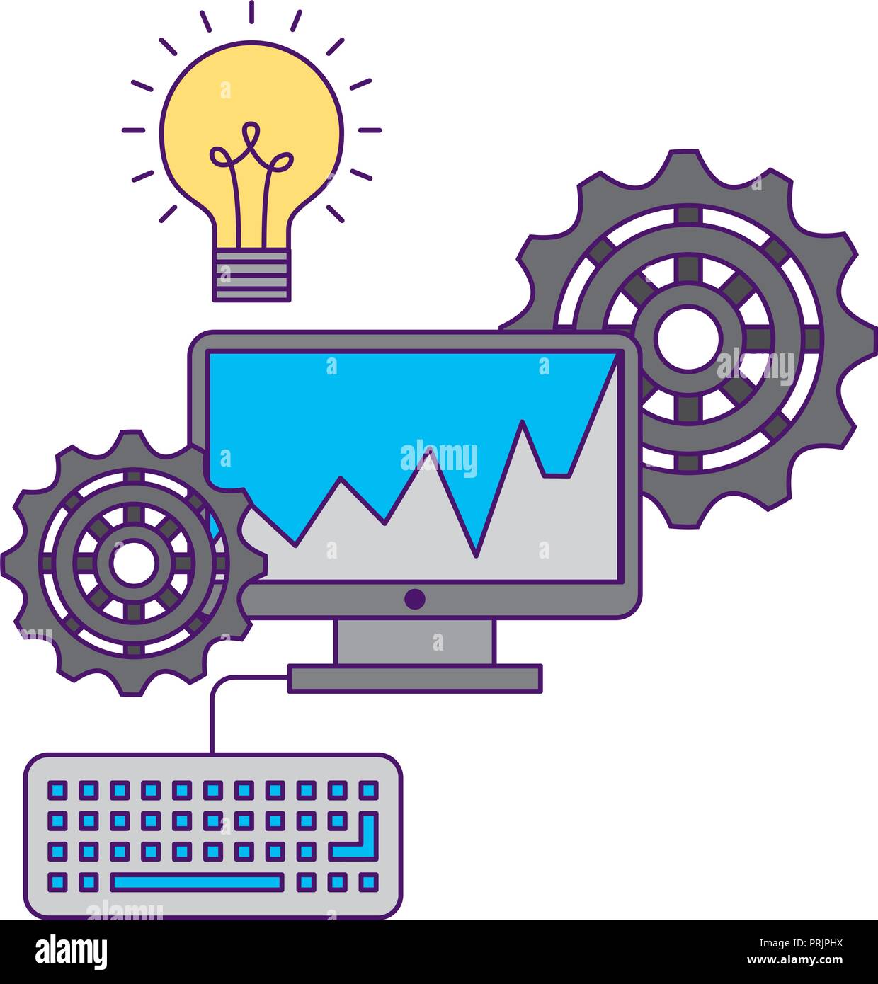 computer report statistics idea creativity Stock Vector Image & Art - Alamy