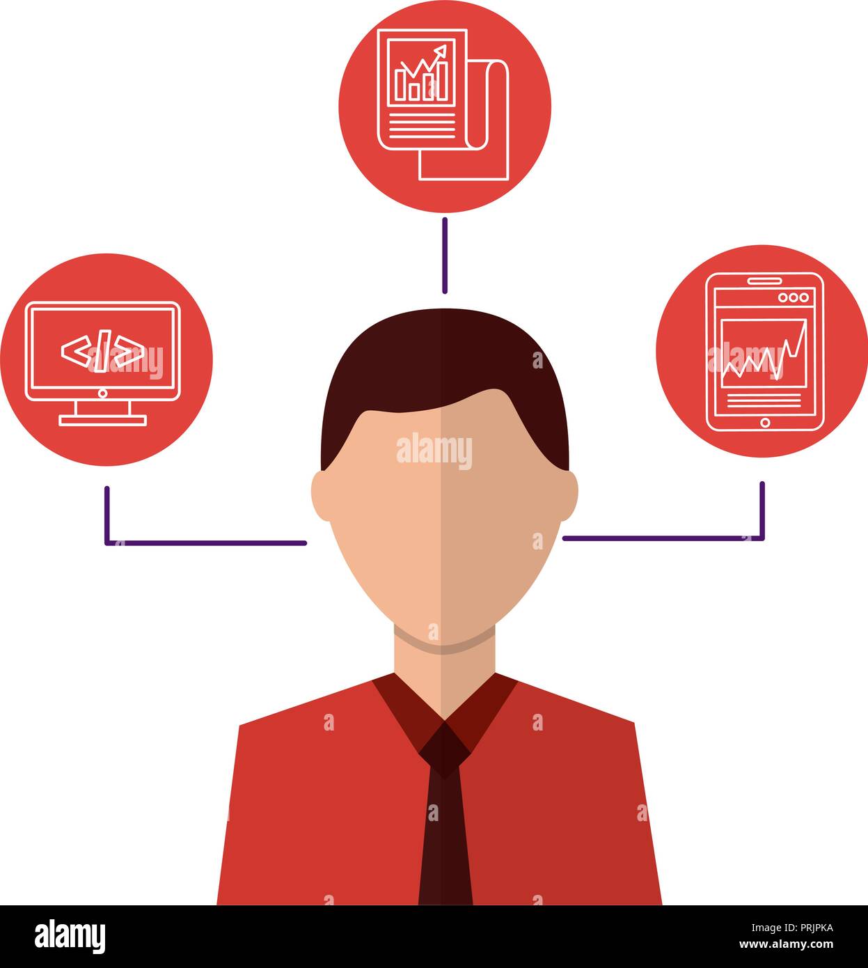 Portrait Of Man Coding Programmer Stock Vector Image And Art Alamy