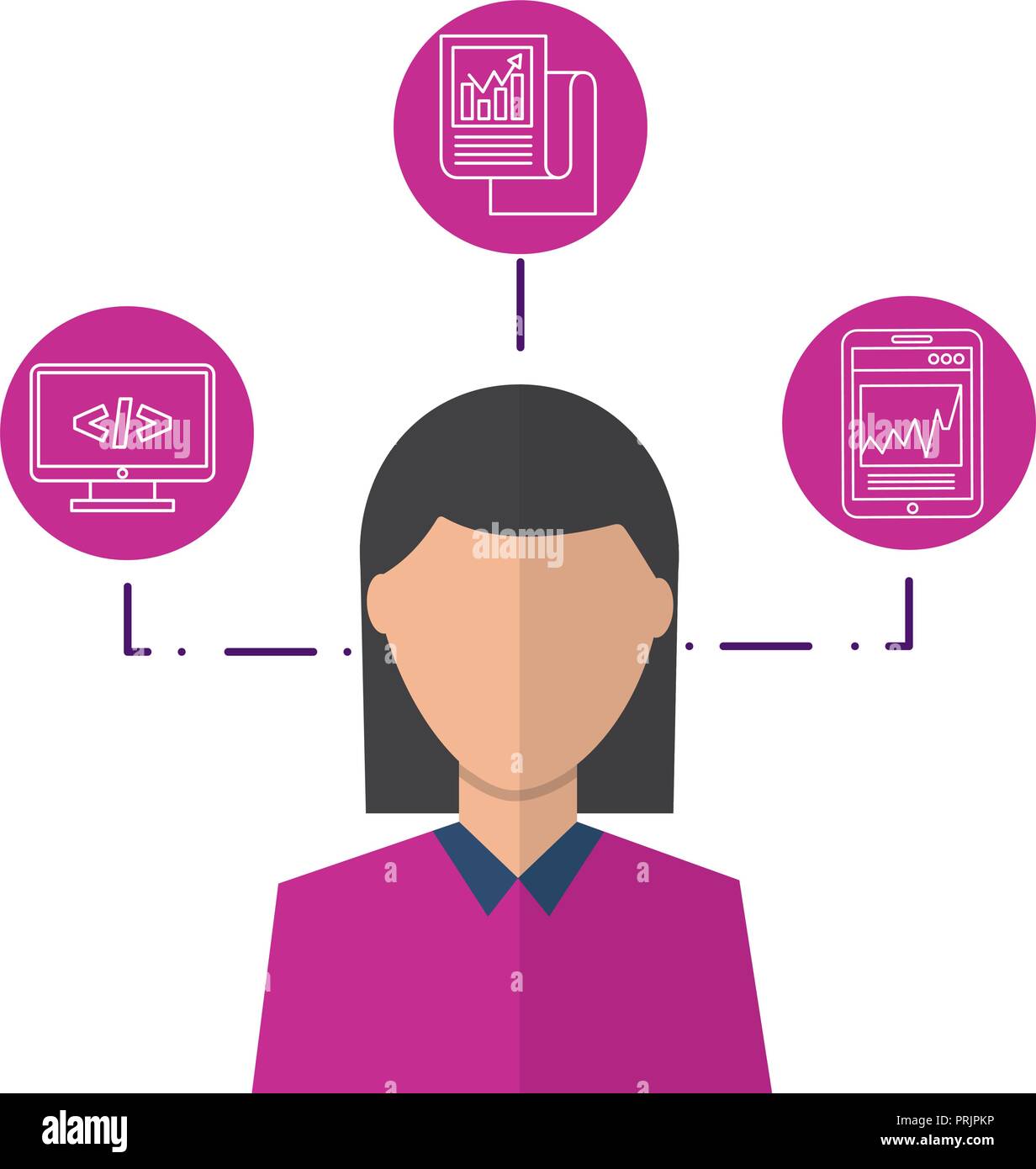 portrait of woman coding programmer Stock Vector Image & Art - Alamy