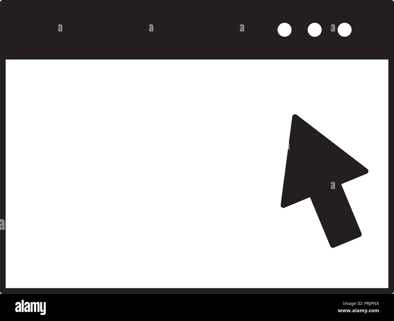 website window click arrow digital Stock Vector Image & Art - Alamy