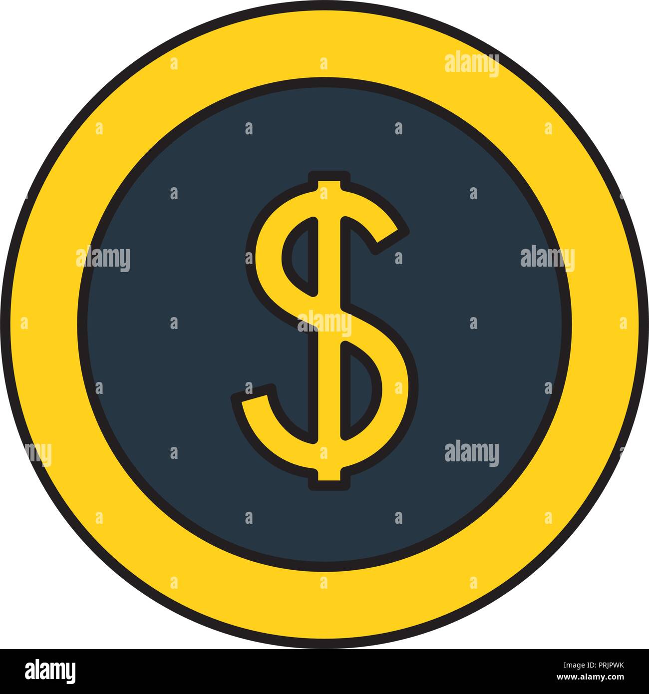 dollar coin money currency icon Stock Vector Image & Art - Alamy