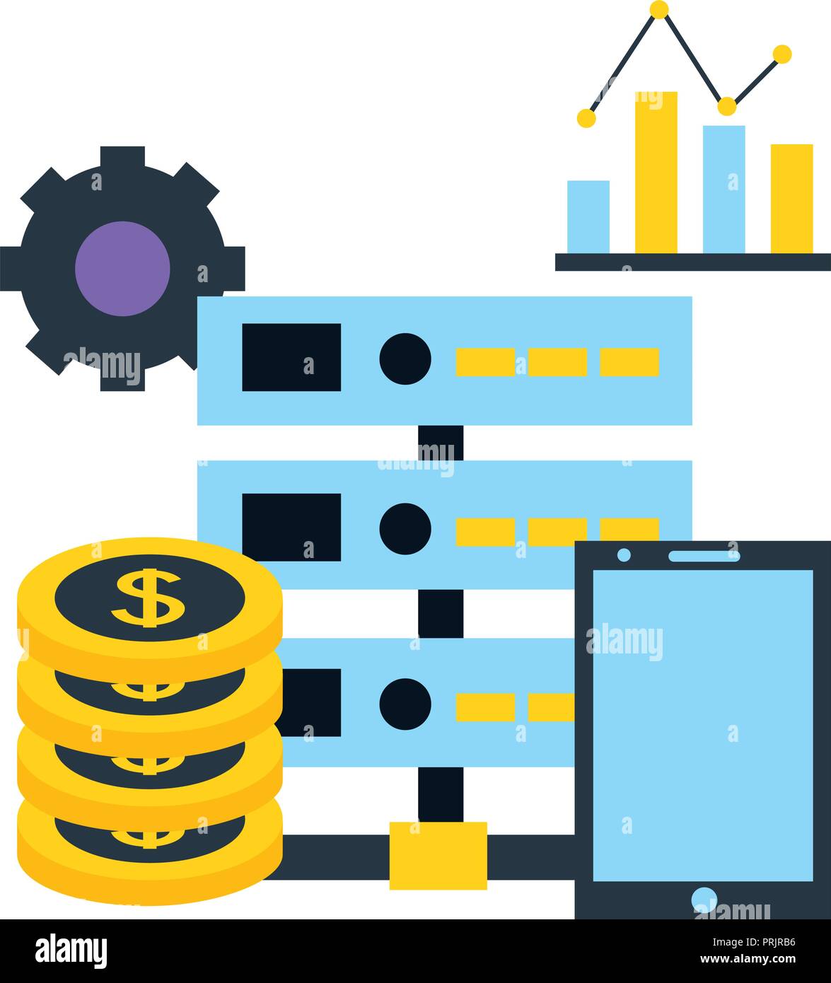 Fintech growth chart Stock Vector Images - Alamy