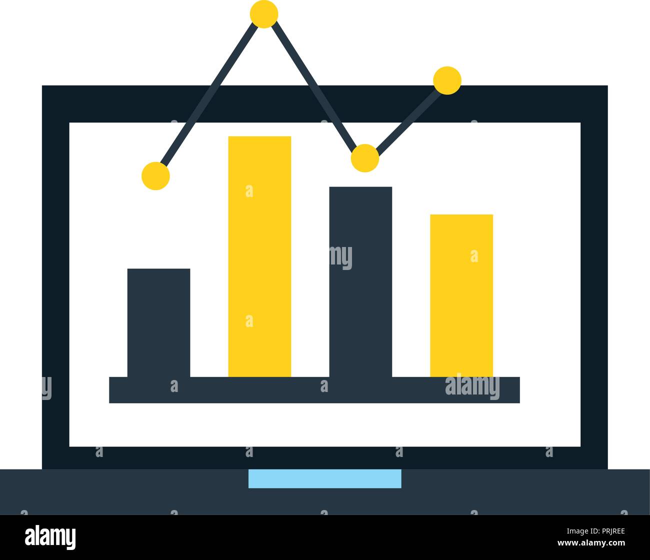 laptop computer statistics chart business Stock Vector Image & Art - Alamy