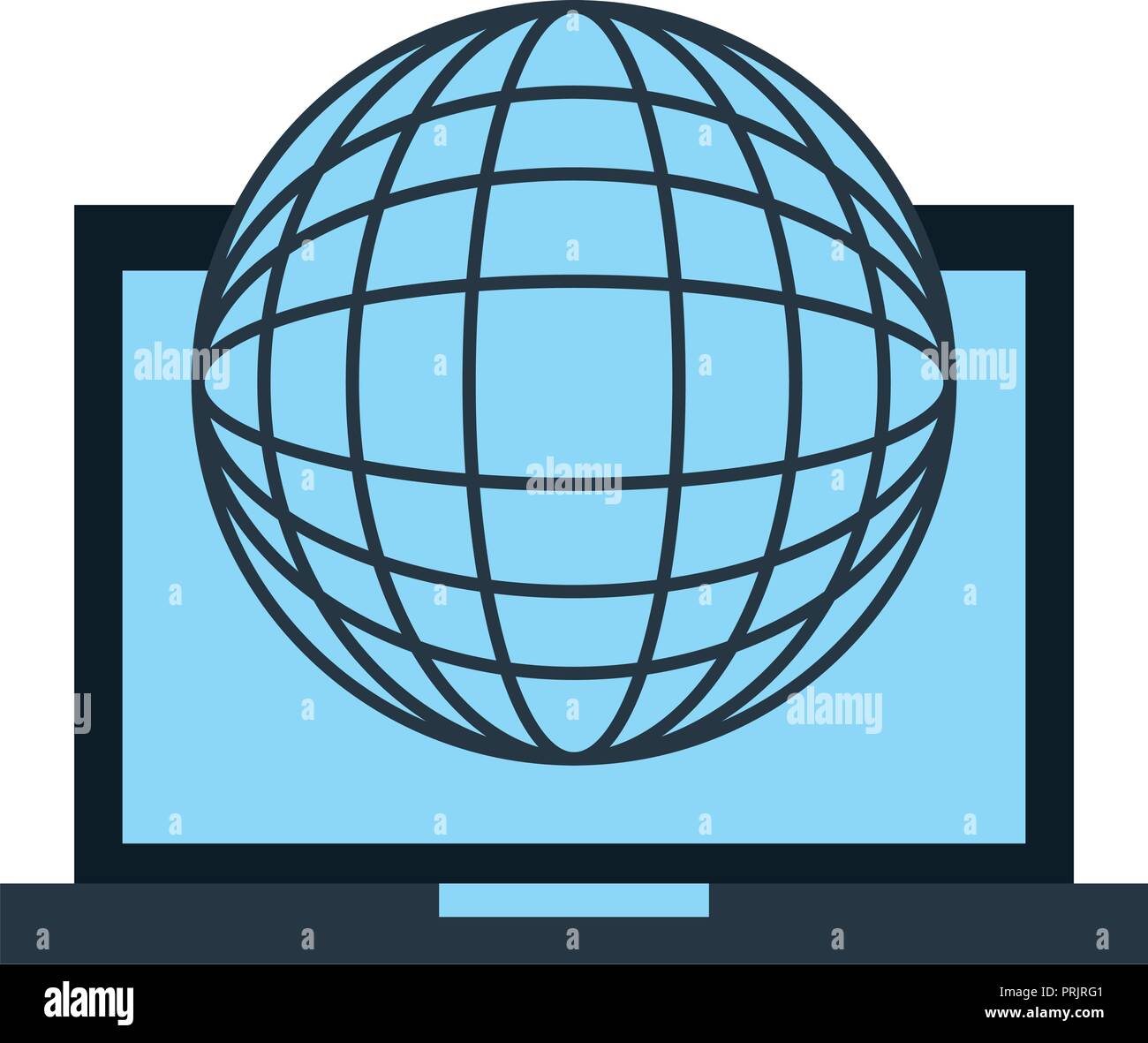 laptop computer world connection digital Stock Vector Image & Art - Alamy