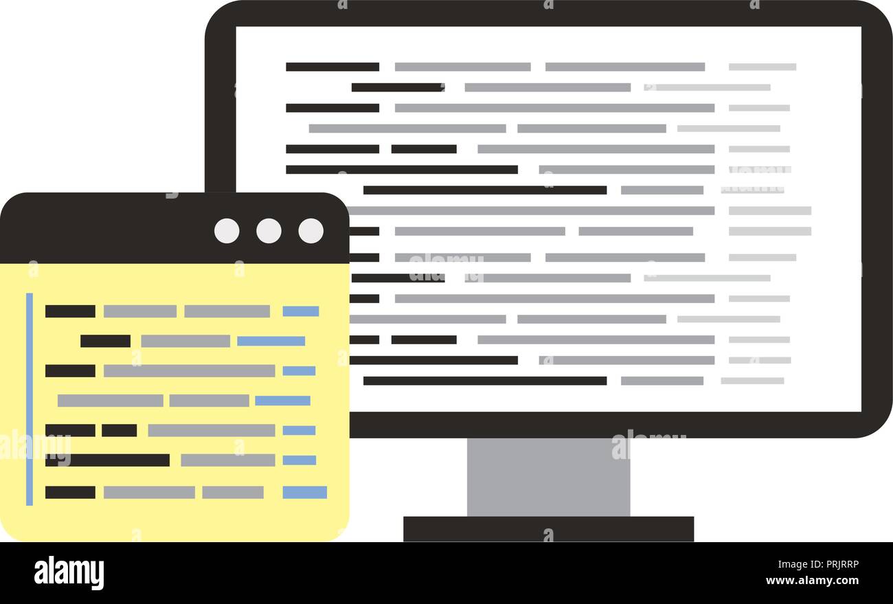 computer website language coding development Stock Vector Image & Art ...