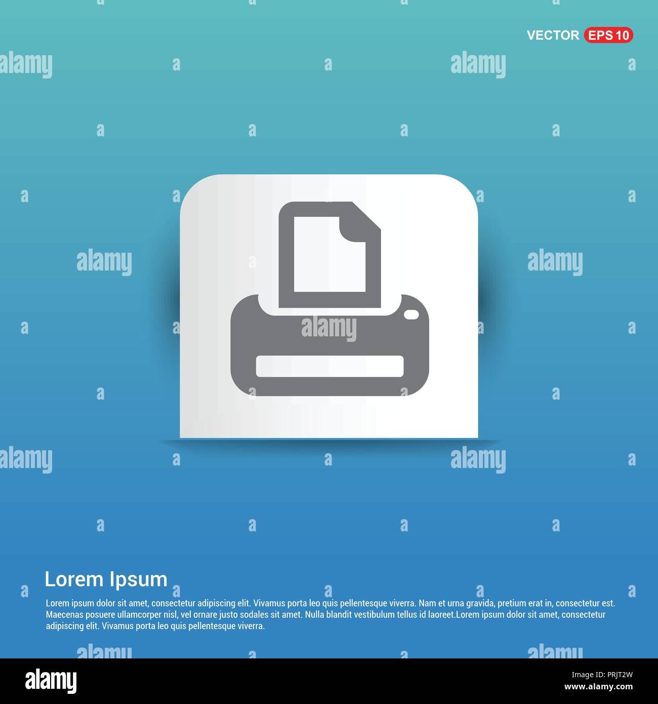 Office printer icon - Blue Sticker button Stock Vector Image & Art - Alamy