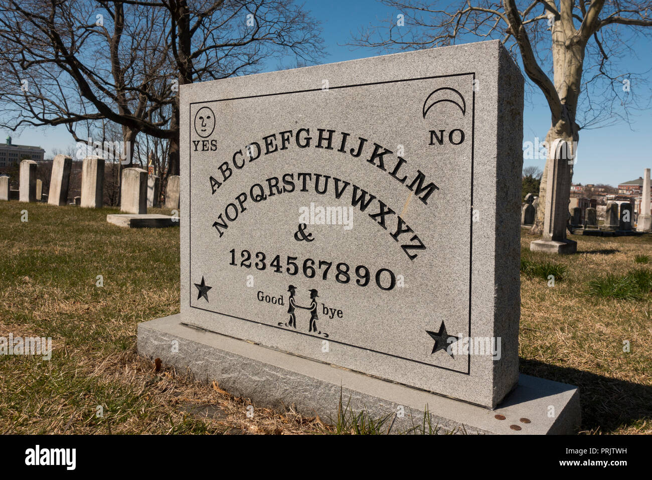 Elijah Bond Ouija board grave Baltimore MD Stock Photo - Alamy