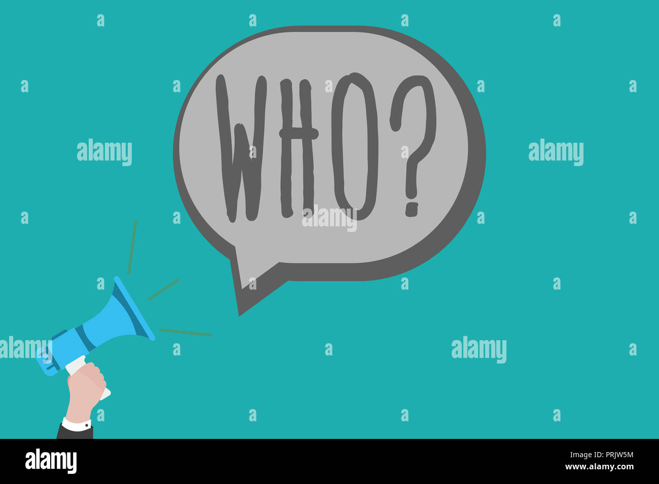 Text sign showing Who question. Conceptual photo Asking the name of ...