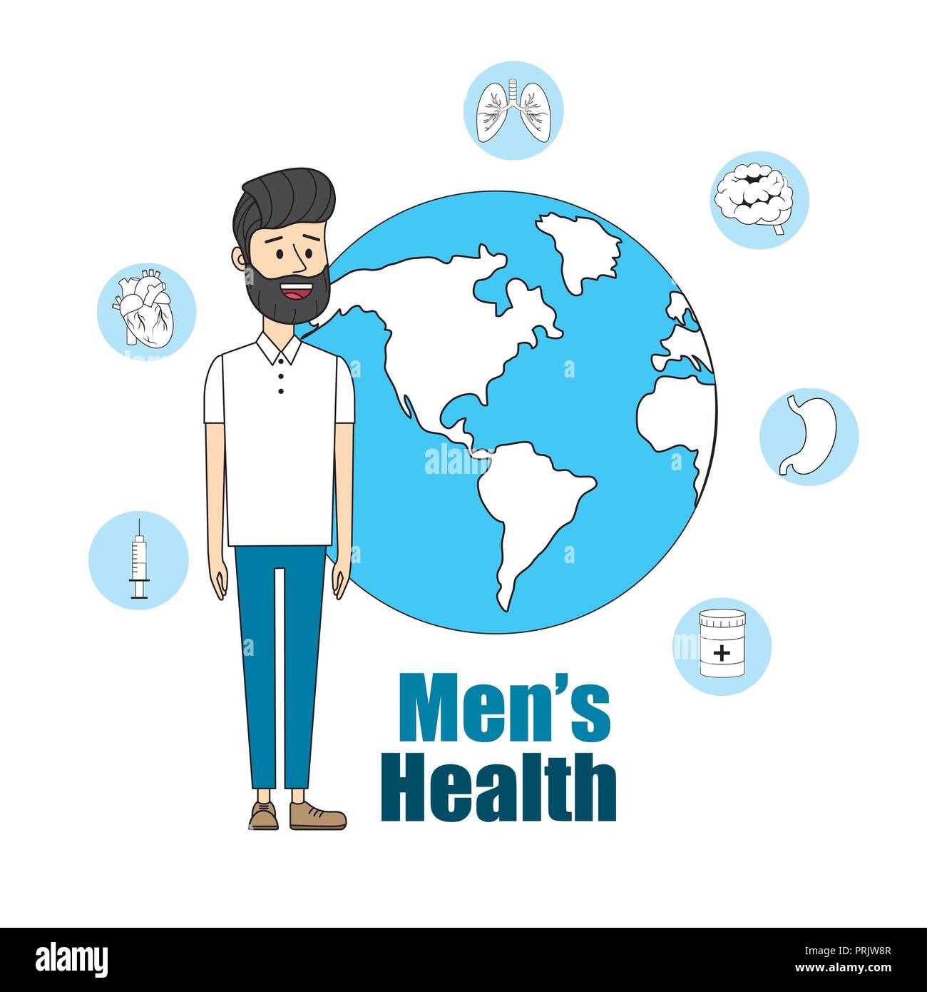 Stomach men Stock Vector Images - Alamy
