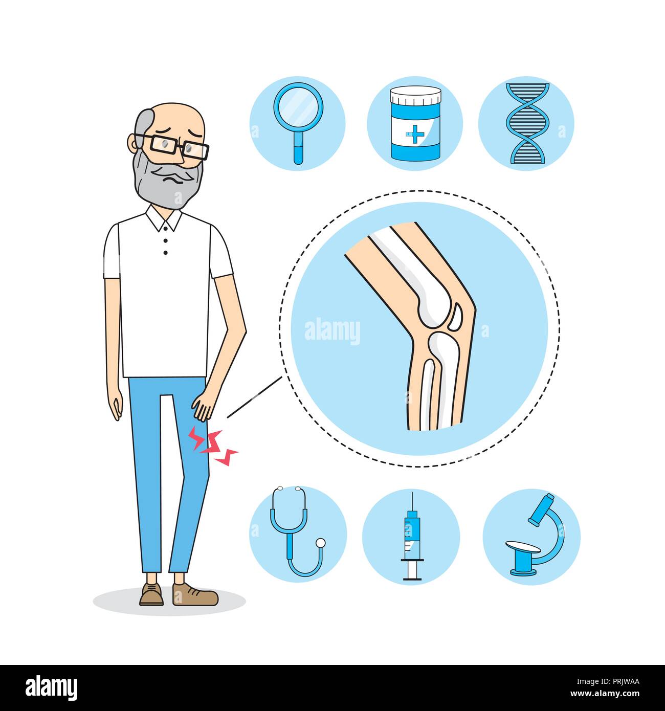 Old Man Knee Pain High Resolution Stock Photography and Images - Alamy