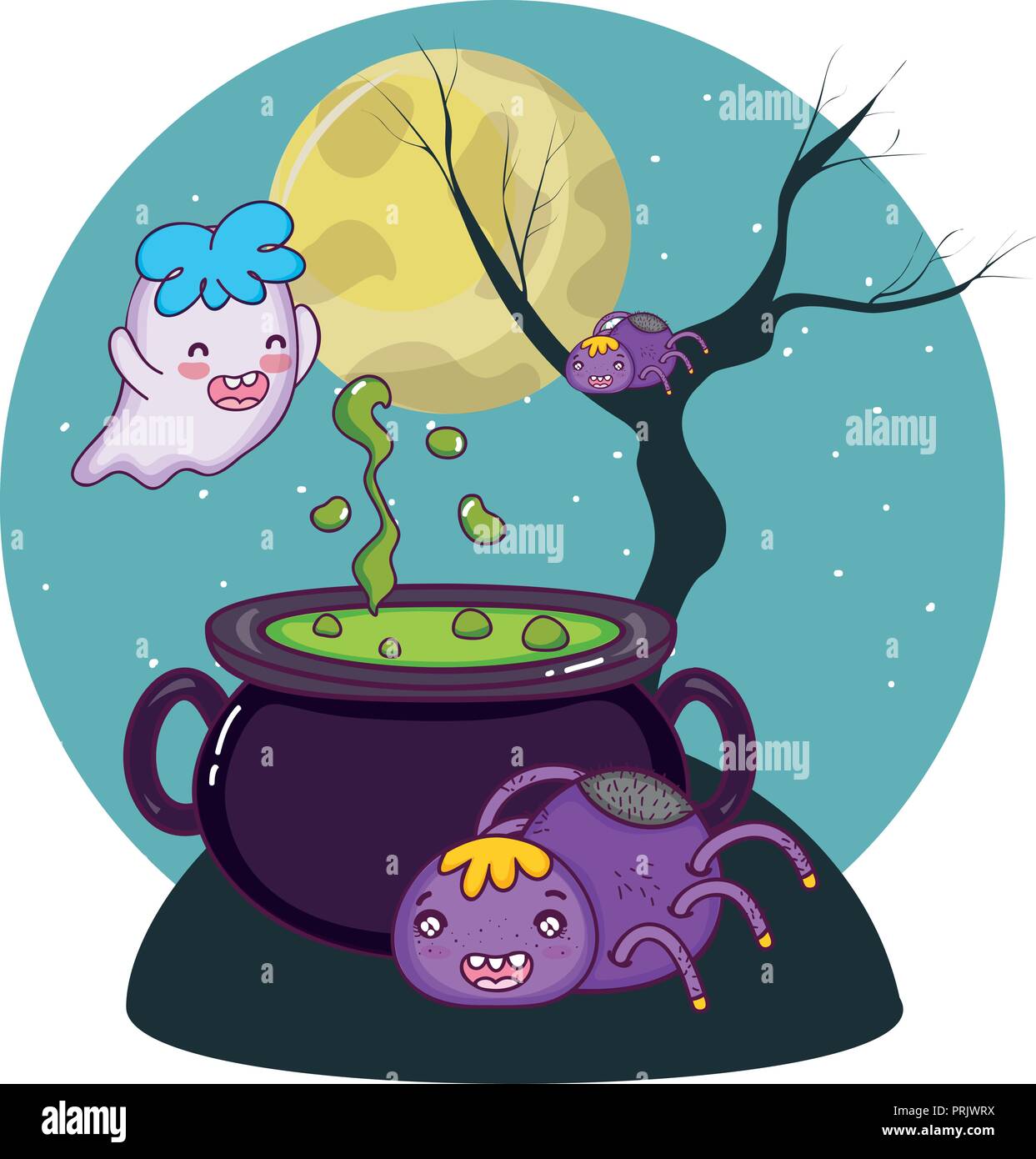 Halloween cute cartoons Stock Vector Image & Art - Alamy