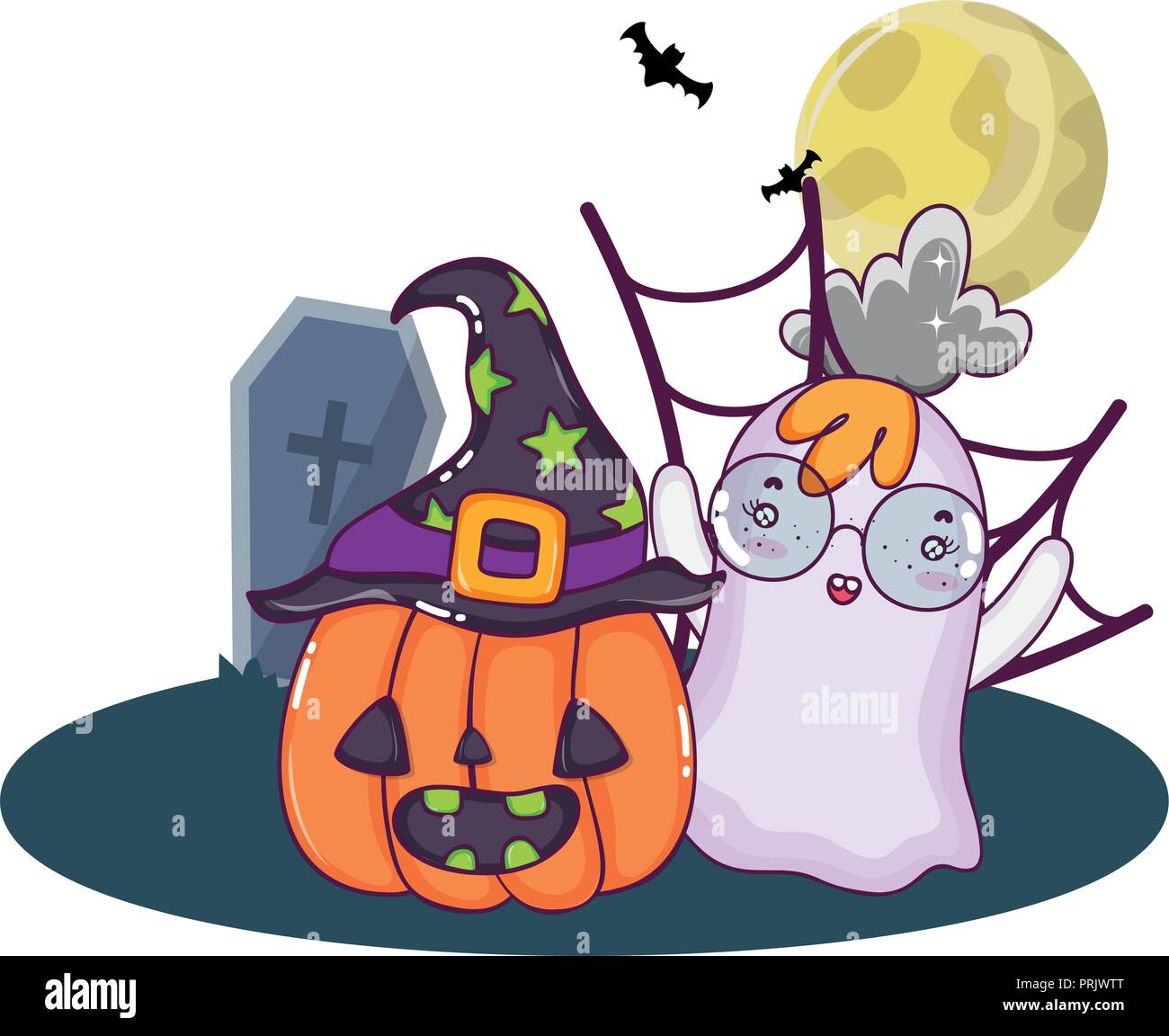 Halloween cute cartoons Stock Vector Image & Art - Alamy