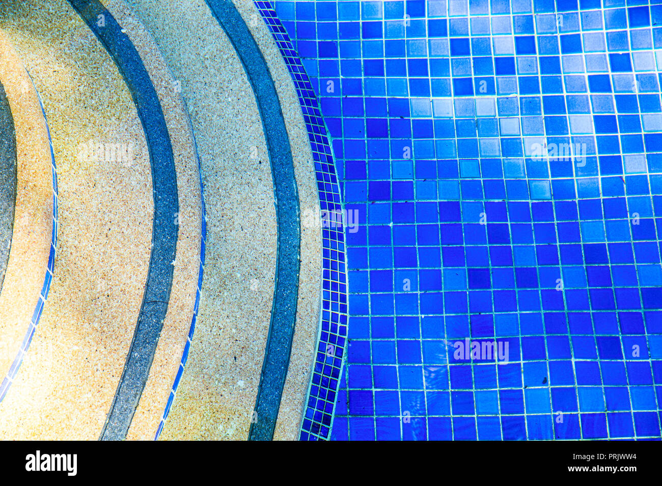 Top view of blue water and stairs in swimming pool Stock Photo - Alamy