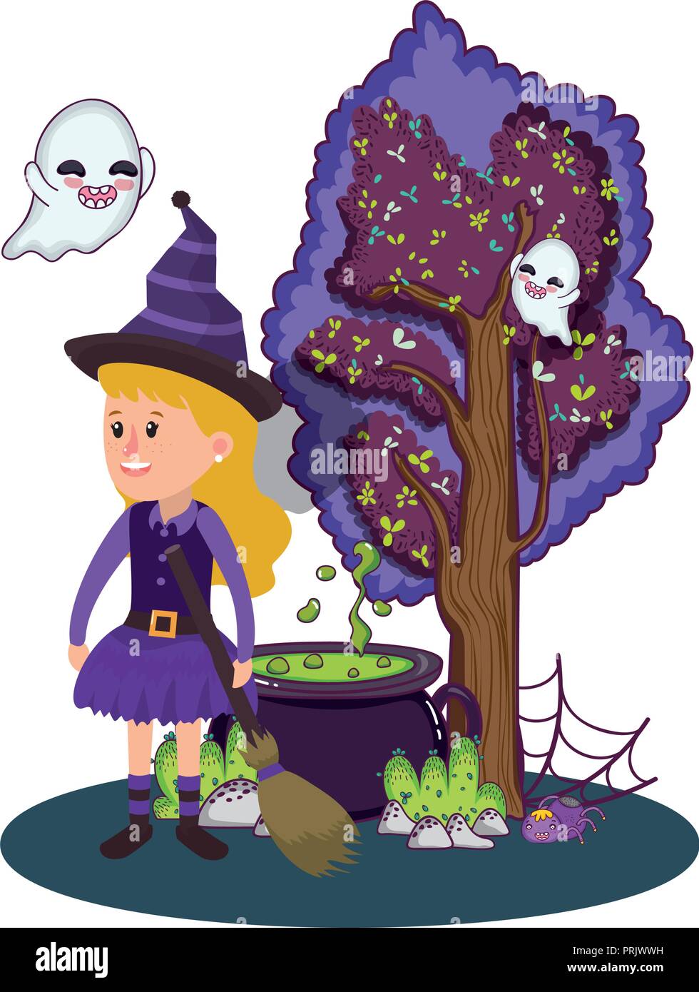 Halloween kids cartoons Stock Vector Image & Art - Alamy